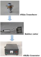 China Ultrasonic Cutting Actuator for Rubber 40kHz 800W with Titanium Cutter for sale