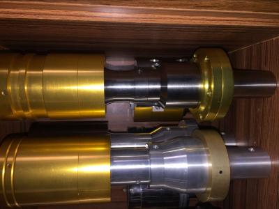 China 20kHz 1500W Ultrasonic Converter Replacement Branson 803 Golden Electroplate Surface for sale