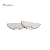 China Semicircle Ultrasonic Transducer Ceramic Sheet Disk 2.5MHz for Fetal Doppler Monitor for sale