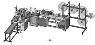 China Disposable Ultrasonic Full Automatic Face Mask Making Machine 1+1 80-100pcs/min for sale