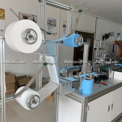 China Full Automatic Mask Making Machine 1+1 Sealing and Cutting 80pcs/min for sale