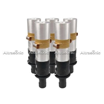 China 20kHz 1500W Ultrasonic Welding Transducer with Booster for Plastic Welding NTK and Branson Type for sale