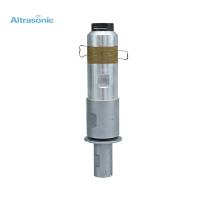 China 2000W 20kHz Ultrasonic Welding Transducer 1500W Output M18 Bolt Yellow Ceramic for sale