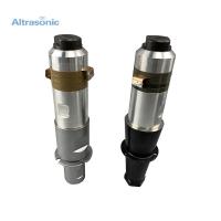 China 2000W 20kHz Ultrasonic Welding Transducer 1500W Output M18 Bolt Yellow Ceramic for sale