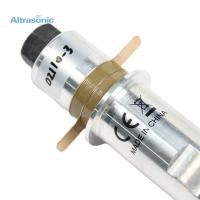 China 25kHz 500W Double Ceramics Ultrasonic Welding Converter Waterproof Transducer M12x1 for sale