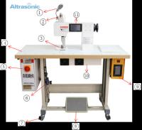 China 2000W 20kHz Industrial Ultrasonic Sewing Machine Customizable Roller for Nonwoven Fabric for sale