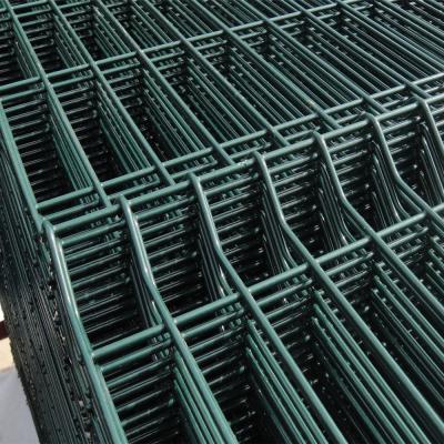 China Fence Panel, Foldable garden fence PVC green coated v folds 3d bend wire mesh fence panels for sale