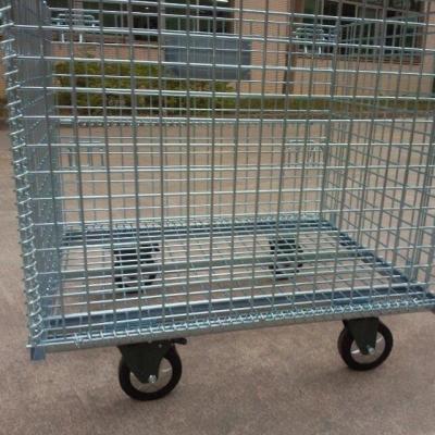 China Factory Direct Sale Cheap Strong Mesh Storage Cage,Heavy Foldable wire mesh metal pallet folding warehouse lockable for sale
