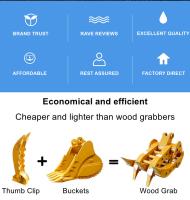 China Q345B Mini Excavator Attachments Hydraulic Power Thumb Bucket for sale