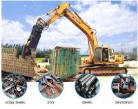 China Metal Steel Waste Building Scrap Steel Shearing Machine Hydraulic Rotating Olecranon Shear For Excavator for sale