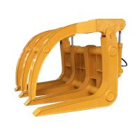 China Mechanical Attachments Manual Log Grapple Wood Stone Excavator Rotating Grapple for sale