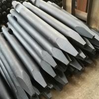 China Hydraulic Rock Hammer Concrete Stone Breaker Parts Tool Round Flat Wedge Moil Point Chisel For Excavator for sale