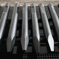 China Hydraulic Rock Hammer Concrete Stone Breaker Parts Tool Round Flat Wedge Moil Point Chisel For Excavator for sale
