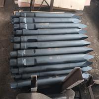 China Excavator Parts Hydraulic Rock Hammer Breaker Blunt Chisel 68mm Hydraulic Breaker Chisels Tool Of Wedge Type 135mm 140mm for sale