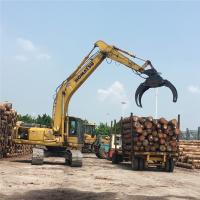 China customizable Double cylinder 360 rotary hydraulic grapple telescopic arm clamp wood grab bucket for excavator for sale