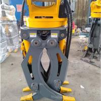 China customizable Double cylinder 360 rotary hydraulic grapple telescopic arm clamp wood grab bucket for excavator for sale