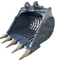 China Customized Excavator attachments excavator rocke bucket  crusher bucket yellow black bucket for sale