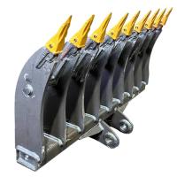 China Customizable Excavator Rake Bucket 1T - 50T Excavator Backhoe Root Rake for sale