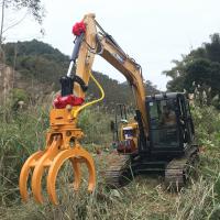China Hydraulic Rotator Grapple 360 Degree Excavator Bucket Grapple Attachment for sale