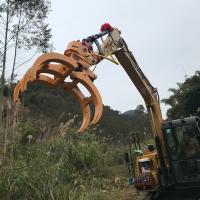 China Hydraulic Rotator Grapple 360 Degree Excavator Bucket Grapple Attachment for sale