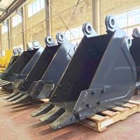 China Customized Q355B MN Orange Yellow Clear Bucket For Excavator for sale