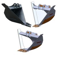 China Trapezoidal Excavator Rock Bucket Q355B 20 Tonne Excavator V Ditch Bucket for sale