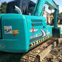 China Sk60 Sk75 Used Small Excavator 6.85 Ton Second Hand Mini Digger for sale