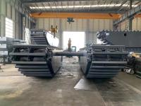 China Customized Pontoon Q335B Q355B Excavator Pontoon Floating Swamp Amphibious Pontoon For SANY SY135C for sale