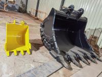 China Customized Excavator Heavy Duty Rock Digging Bucket Q355B For 20T - 50T Excavator Backhoe for sale