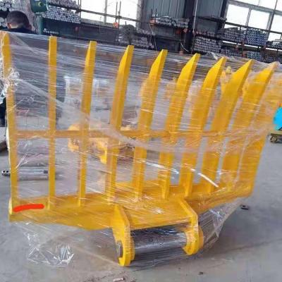 China Customized  Excavator Land Clearing Rakes 1 - 50 Ton Excavator Q355B Stick Rake for sale