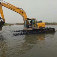 China Customized Hydraulic Excavator Pontoon Amphibious Floating used for  320D 320C SY215 PC200Excavator Chassis Machine for sale