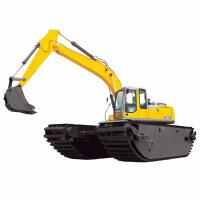 China Cuctomized Floating Pontoon Used For 10-15 Tons Amphibious Swamp  Excavator for sale