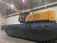 China Cuctomized  SWAMP Floating Pontoon For Amphibious Excavator SY375H Q355b for sale