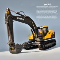 China EC220DL Alloy Excavator Model Original Engineering Vehicle Simulation Excavator Ornaments for sale