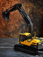 China EC220DL Alloy Excavator Model Original Engineering Vehicle Simulation Excavator Ornaments for sale