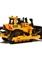 China HUINA  D10T2 1/50 Scale Alloy Bulldozer Model with Metal Tracks Collectible for sale