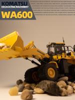 China 1/50 Komatsu WA600 Wheel Loader Alloy Diecast Model Construction Vehicle UH Series for sale