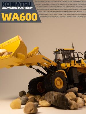 China 1/50 Komatsu WA600 Wheel Loader Alloy Diecast Model Construction Vehicle UH Series for sale
