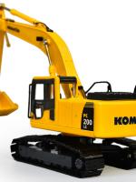 China Komatsu PC200 Excavator 1/43 Scale Diecast Metal Model Collectible Opening Doors for sale