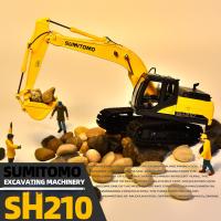 China 1:50 Scale Alloy Diecast Model SH210-6 Excavator Collectible Miniature Toy for Display for sale