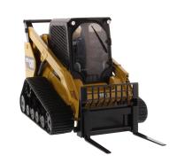 China 1:16 Scale Diecast Metal  297D2 Skid Steer Loader Model with Movable Loader Arms for sale