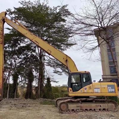 China Powerful Used Komatsu PC200-7 Excavator With 18m Long Reach Arm For Heavy Construction for sale