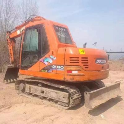 China Used Doosan DH80 Mini Excavator 8 Ton CE ISO for Landscaping Utility Work for sale