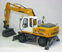 China 1/50 Liebherr A904C Wheeled Excavator Model Die Cast Metal Collectible With Grab Bucket 58004 for sale