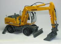 China 1/50 Liebherr A904C Wheeled Excavator Model Die Cast Metal Collectible With Grab Bucket 58004 for sale