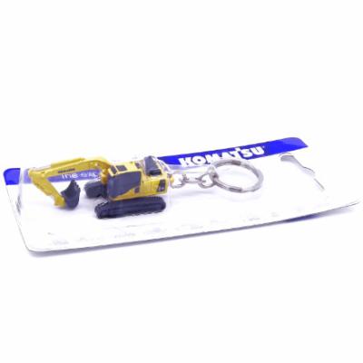 China Excavator Keychain Dual Function Miniature Model Collector Gift 2.8cm Realistic Design Durable for sale