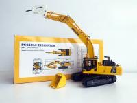 China Komatsu PC460LC-8 1/50 Diecast Alloy Excavator Model with Hydraulic Breaker Collectible for sale