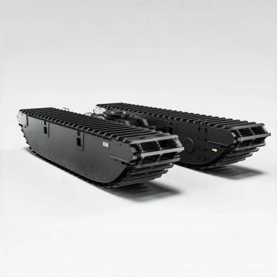 China Swamp Amphibious Excavator Chassis Hydraulic Dredging Pontoon Undercarriage System for sale
