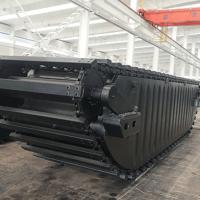 China Heavy Duty Amphibious Excavator Pontoon Undercarriage PC75 PC80 Excavator Parts for sale