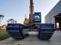 China Heavy Duty Amphibious Excavator Swamp Marsh Digger Dredger Floating Pontoon Undercarriage for sale